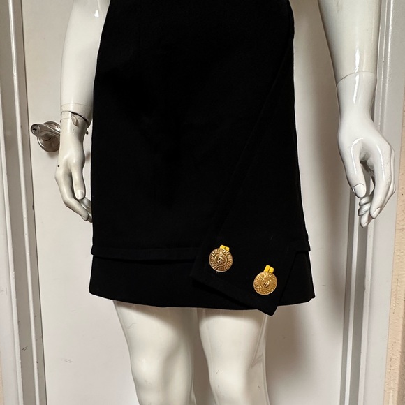 Versace | Skirts | Versace Medusa Skirt Gold Greek Key Medusa Buttons ...